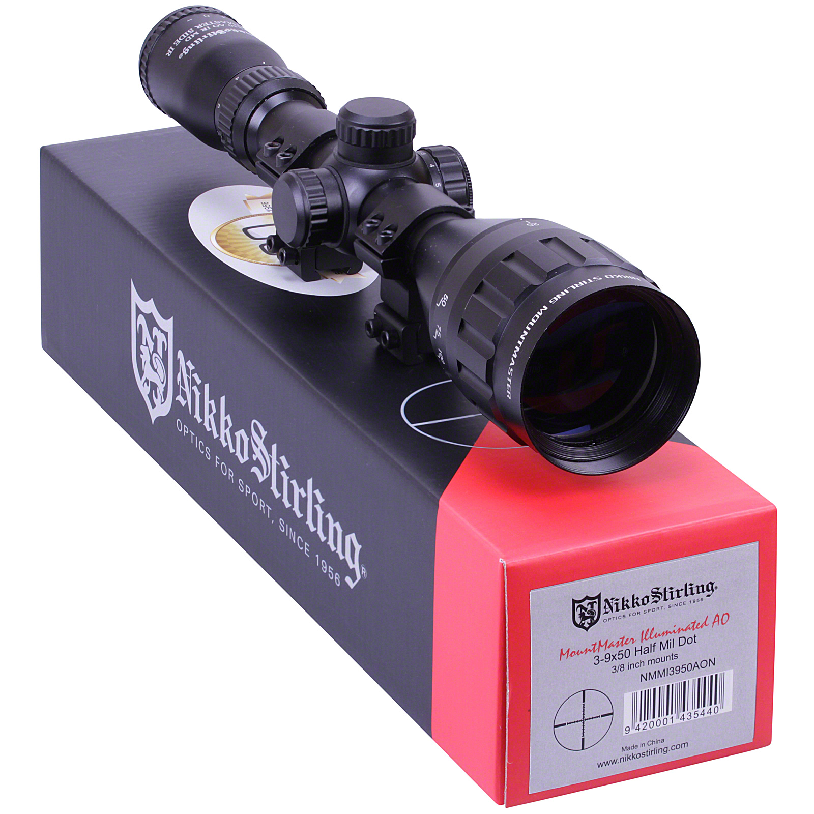 Nikko MOUNTMASTER 3-9x50 Illuminated PX AO Zoom Rifle SCOPE Sight ...