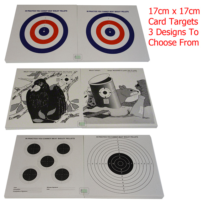 Bisley 17cm (6.75") Card Airgun Targets Air Rifle Pistol Hunting ...