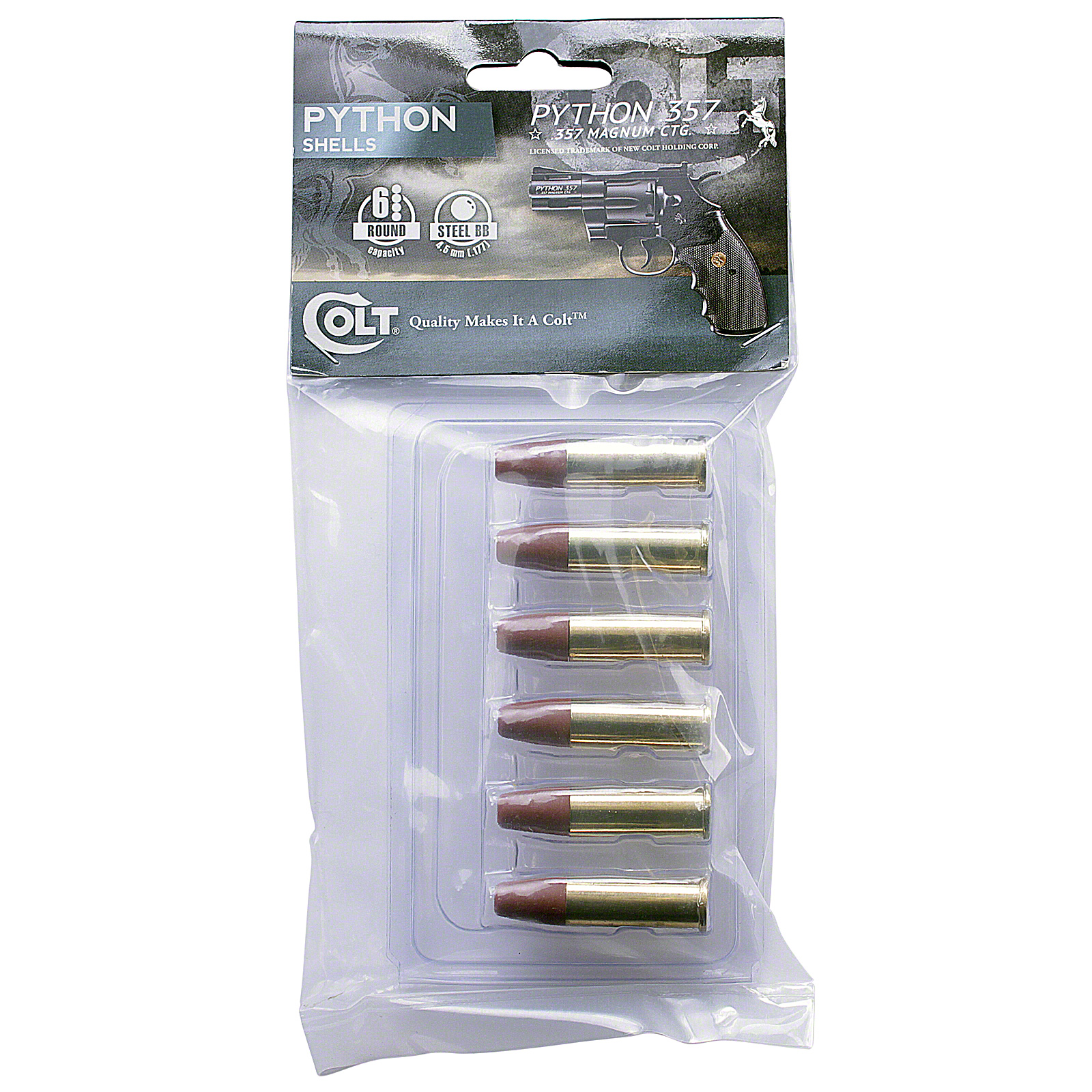 Umarex Colt Python Steel BB Spare Cartridges Shells 4.5mm BB (6 Pack) 5 ...
