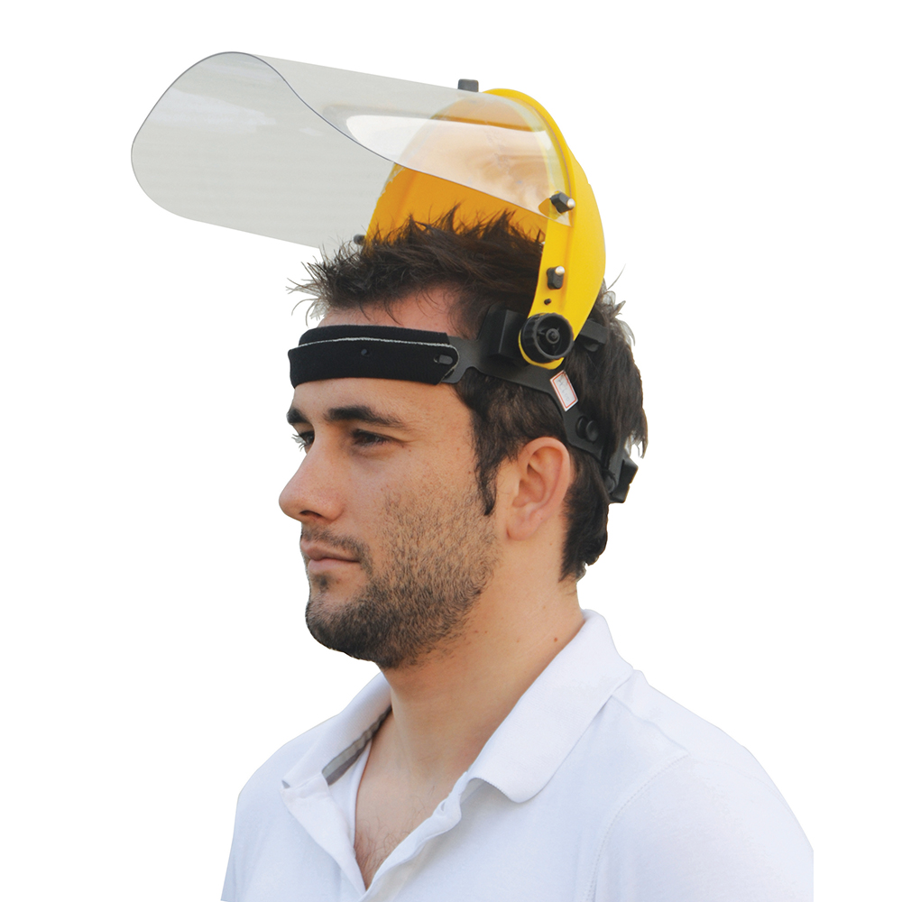 Lightweight Face Shield & Visor Clear EN166 Padded Headband Eye ...