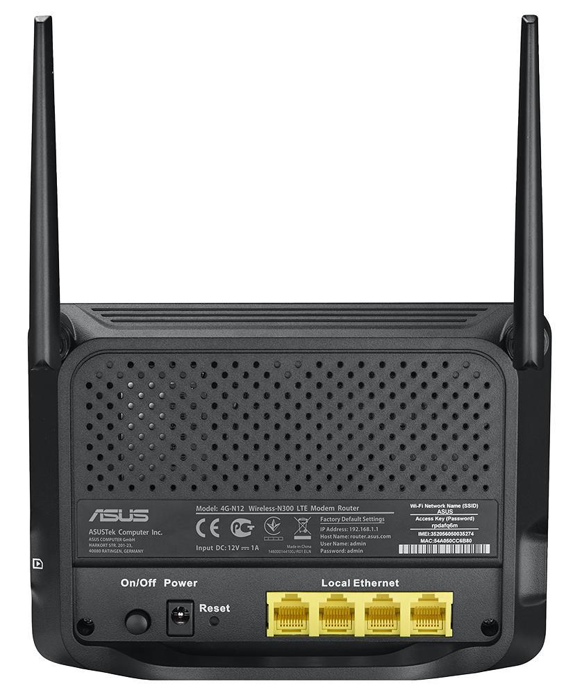 Asus - 4G-N12 - Wireless-n300 4g Lte Modem Router, 300 Mb/s | eBay