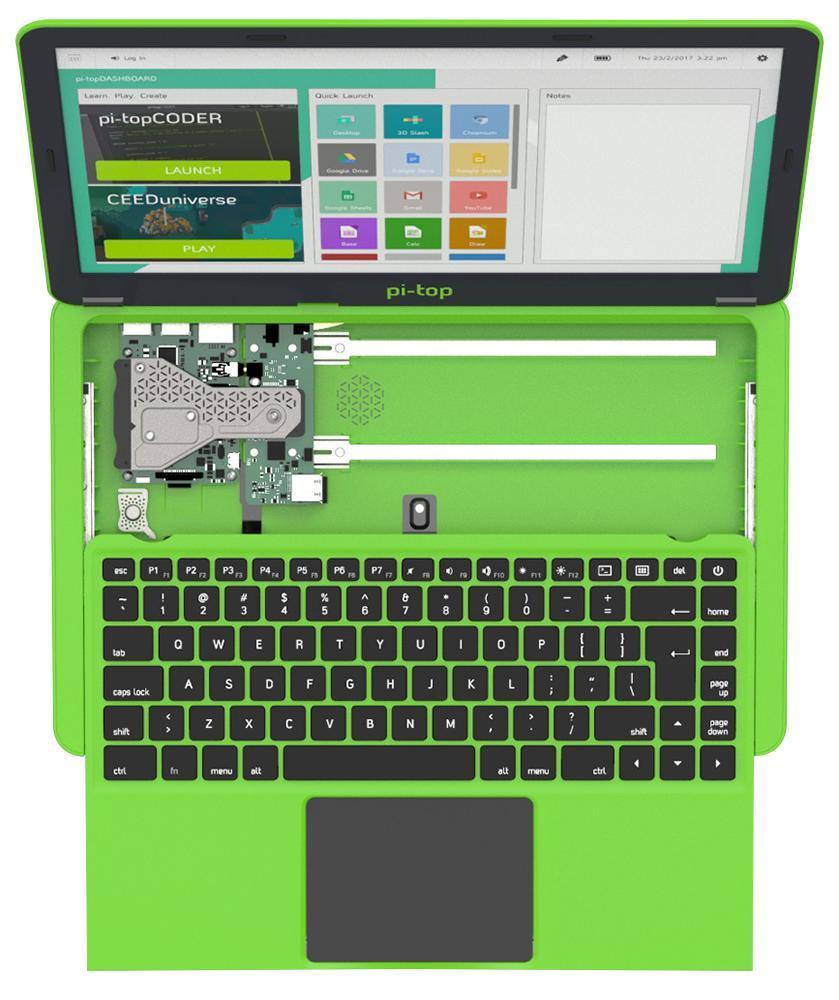 Pi-top v2 DIY Laptop with Raspberry Pi 3 B+ - PI-TOP - PTIUGR200001 ...