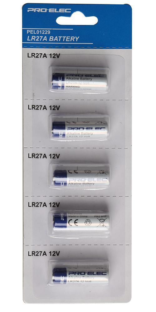 BATTERY, ALKALINE LR27A 5/PACK - PRO ELEC | eBay