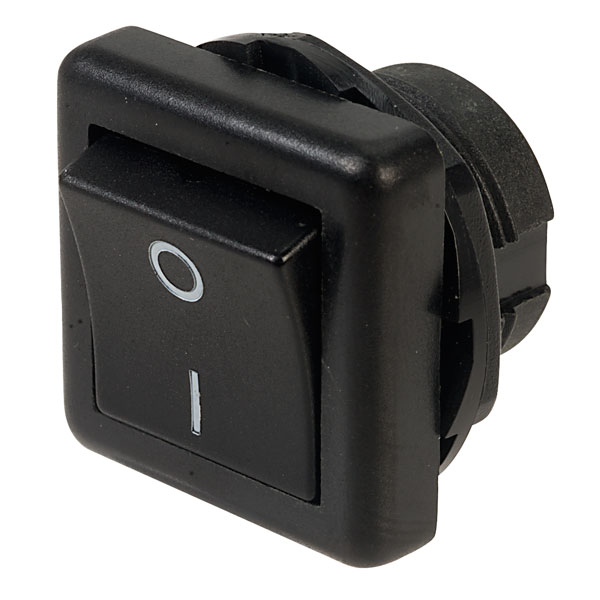 SCI R13-136A BLACK Rocker Switch 2P SPST On-off Panel Mount Square 10A ...