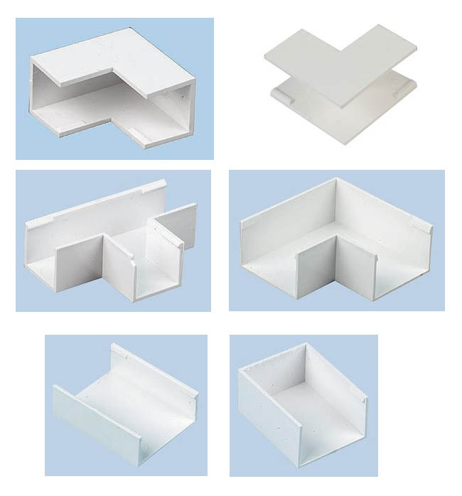 Mini Trunking Connector Pieces End Cap External Internal Angle Coupler ...