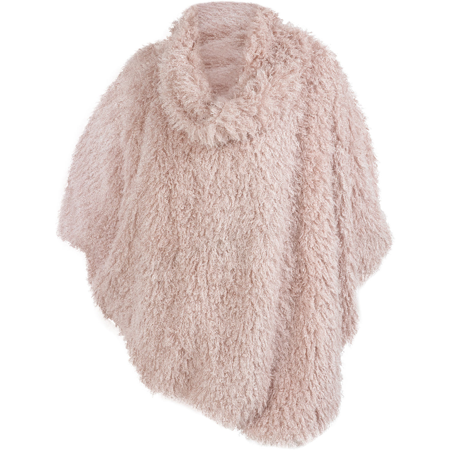 Slenderella Womens Mongolian Faux Fur Poncho Ladies Cowl Neck Fluffy ...