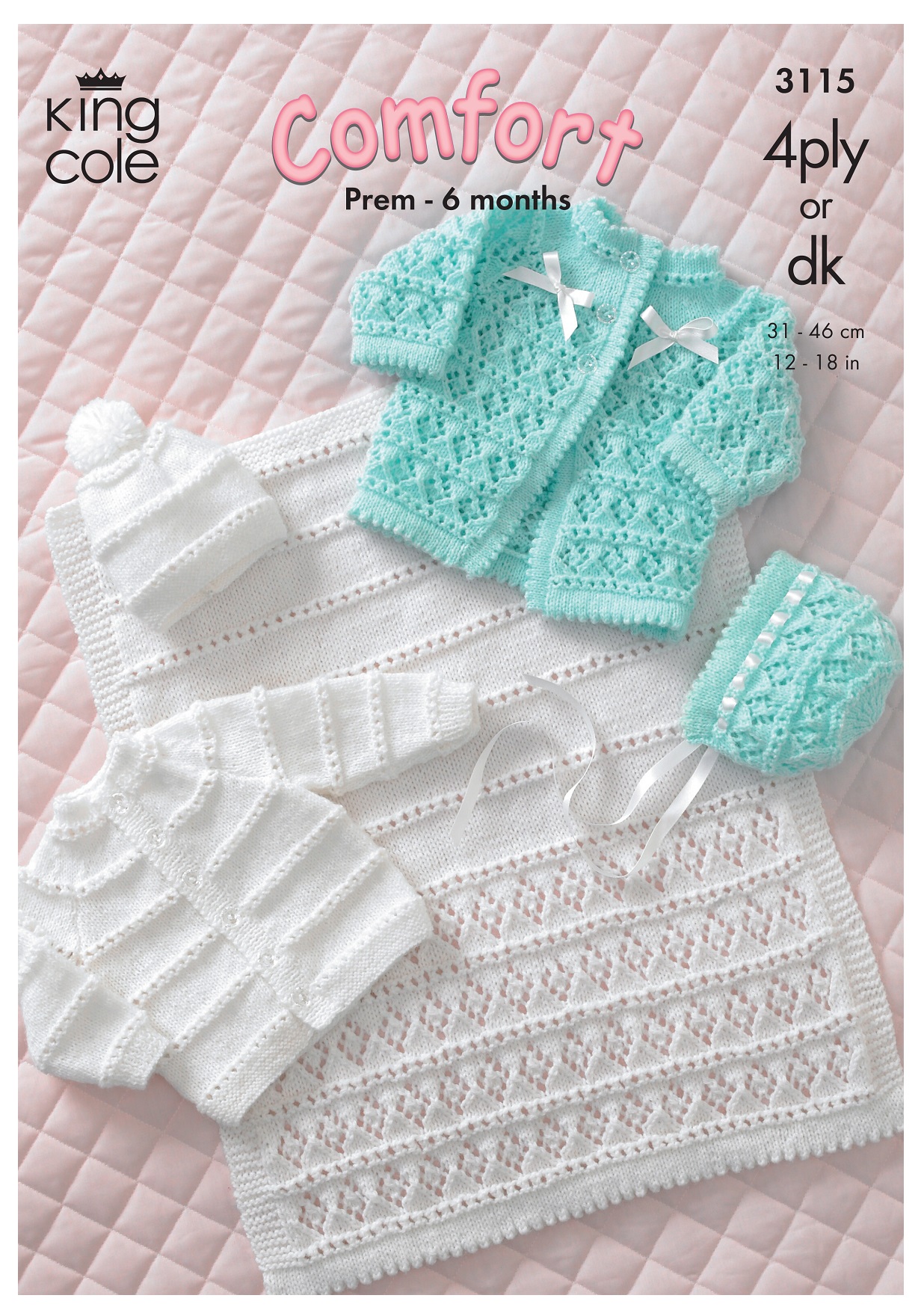 King Cole Double Knit & 4 Ply Pattern - 3115 Baby Clothing Set – Mill ...