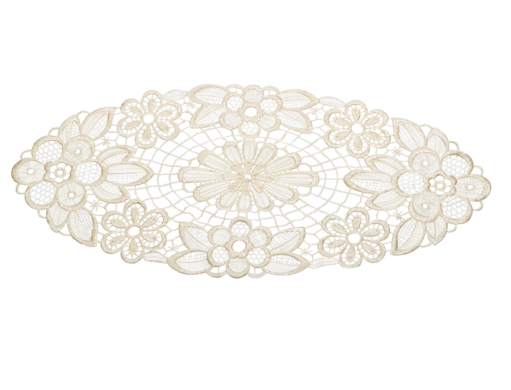 Pack of 6 Floral Lace Oval Doilies Traditional Doyleys Vintage Home ...