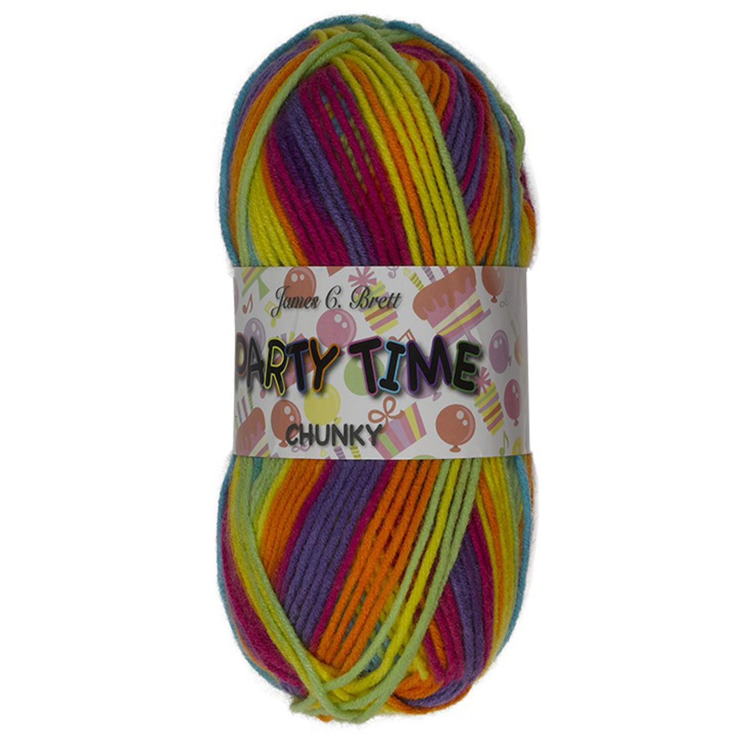 Party Time Chunky Premium Acrylic Knitting Yarn 1 5 10 x 100g James ...
