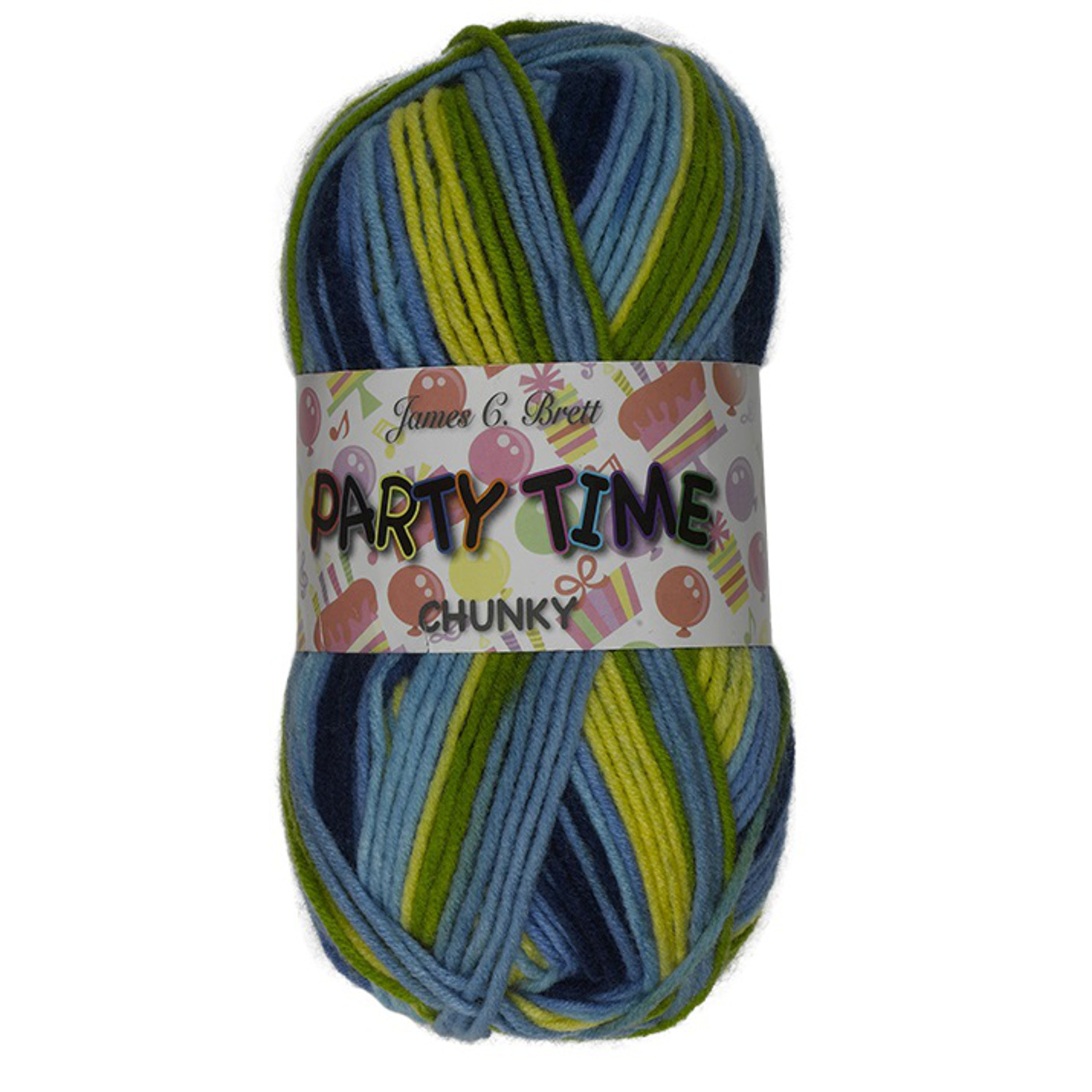 Party Time Chunky Premium Acrylic Knitting Yarn 1 5 10 x 100g James ...
