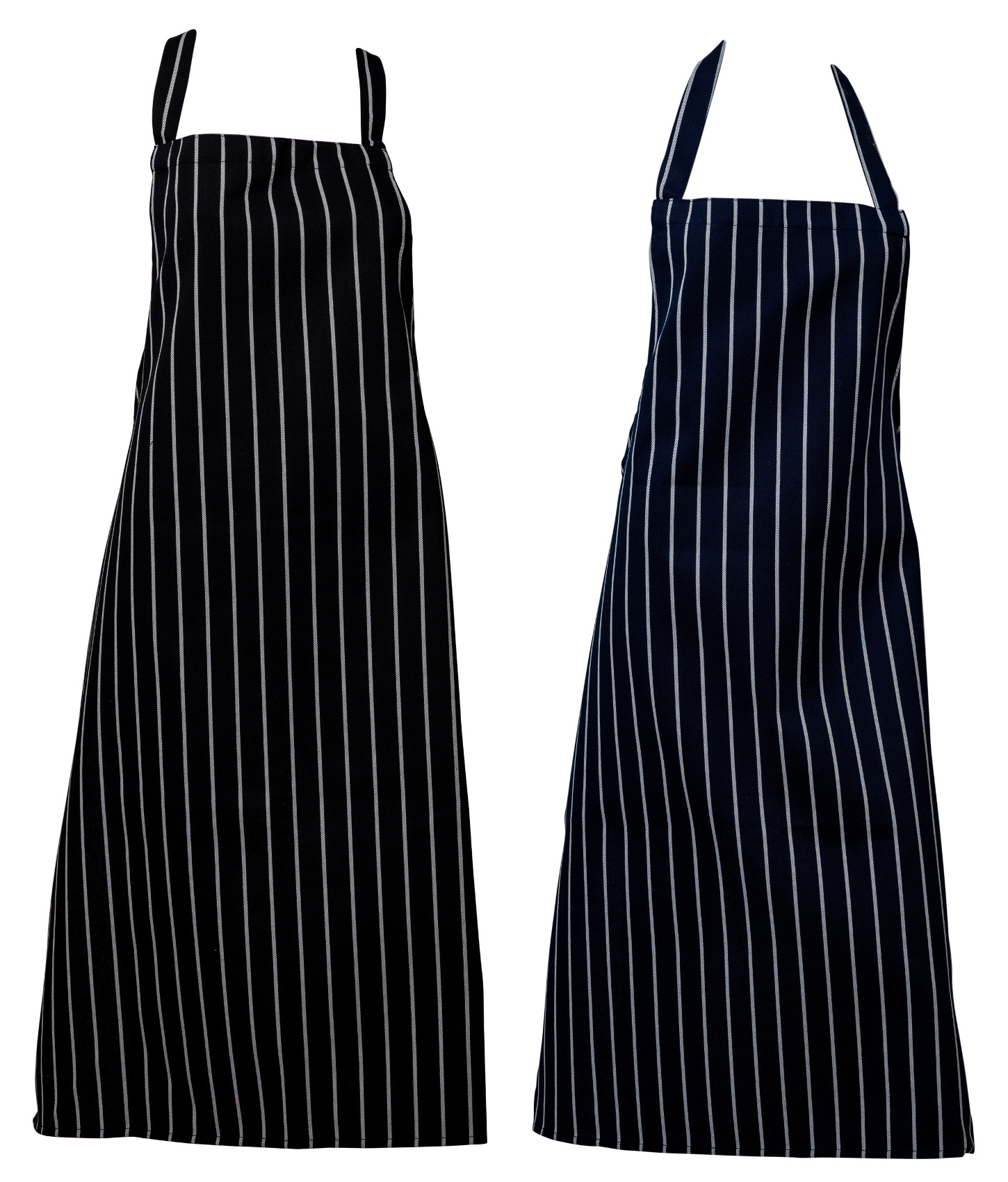 100% Polyester Bleach Resistant Butchers Aprons Woven Stripe Pinny No ...