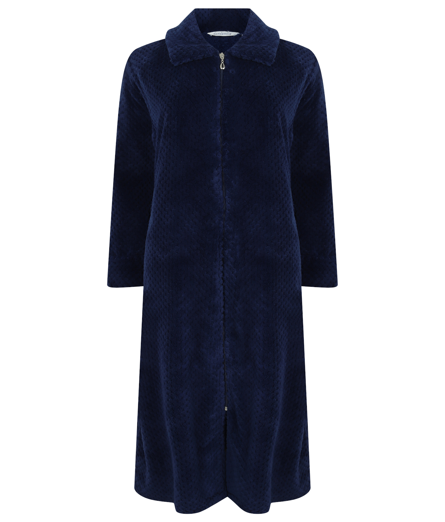 Dressing Gown Ladies Zip Up Luxury Waffle Fleece Slenderella Nightwear ...