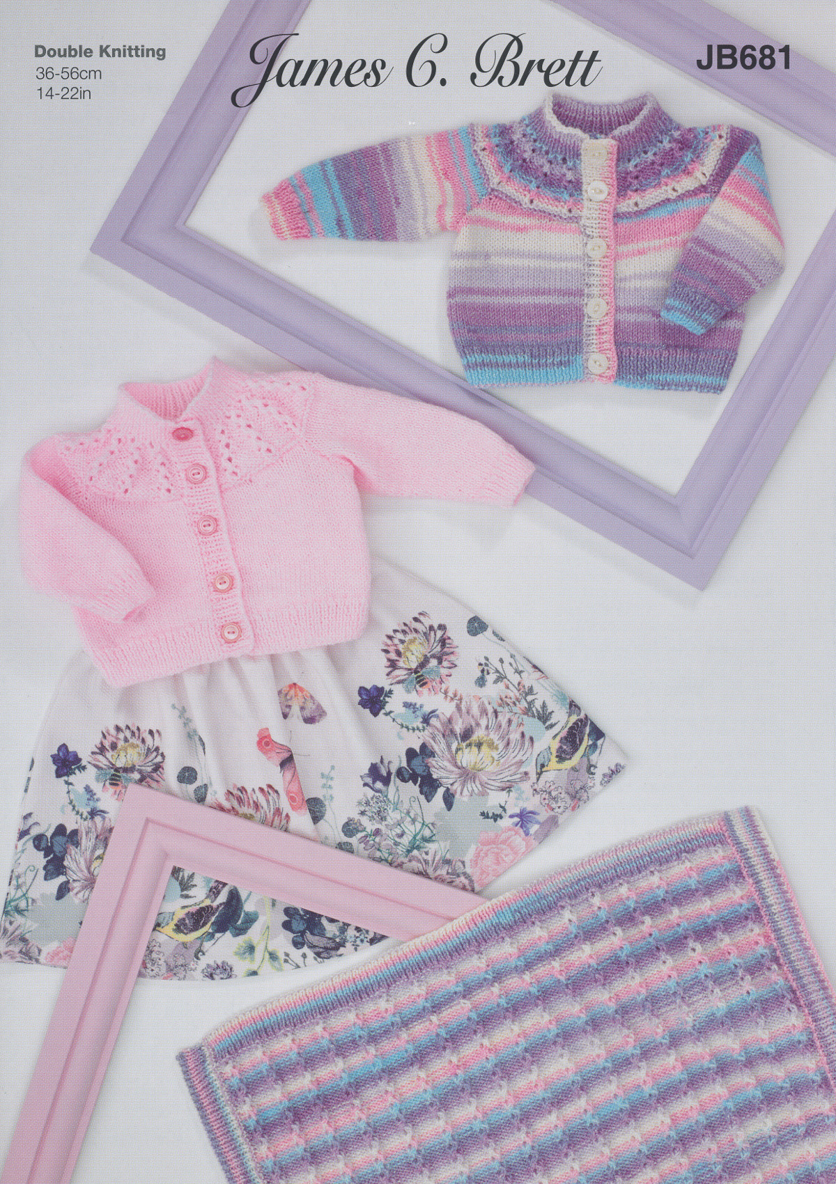 James Brett Double Knitting Pattern - Baby Cardigan & Blanket (JB681 ...