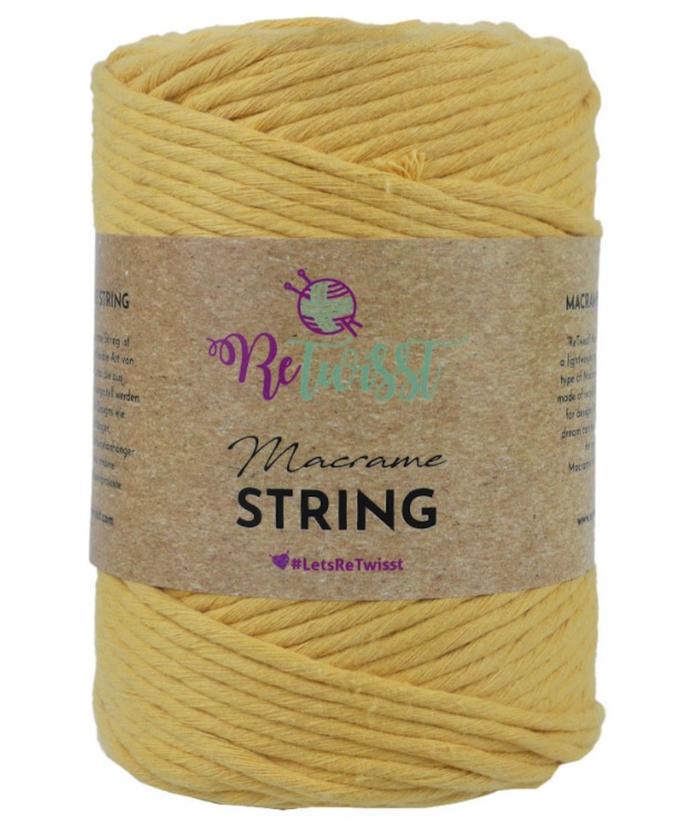 3mm Recycled Fibre Twisted Cord String 150m Artisan Macrame Crochet ...