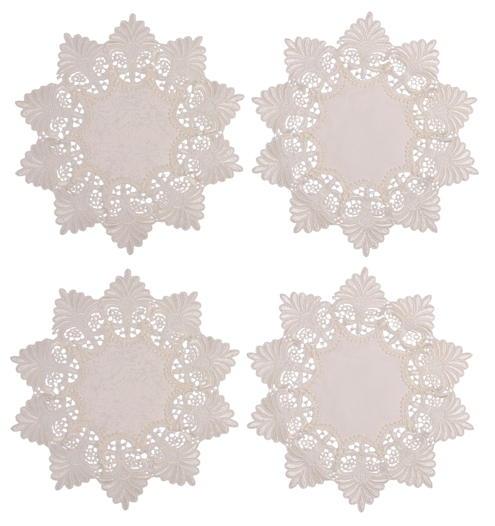 Pack of 4 Bella Lace Macrame Doilies 13" (Cream) – Mill Outlets