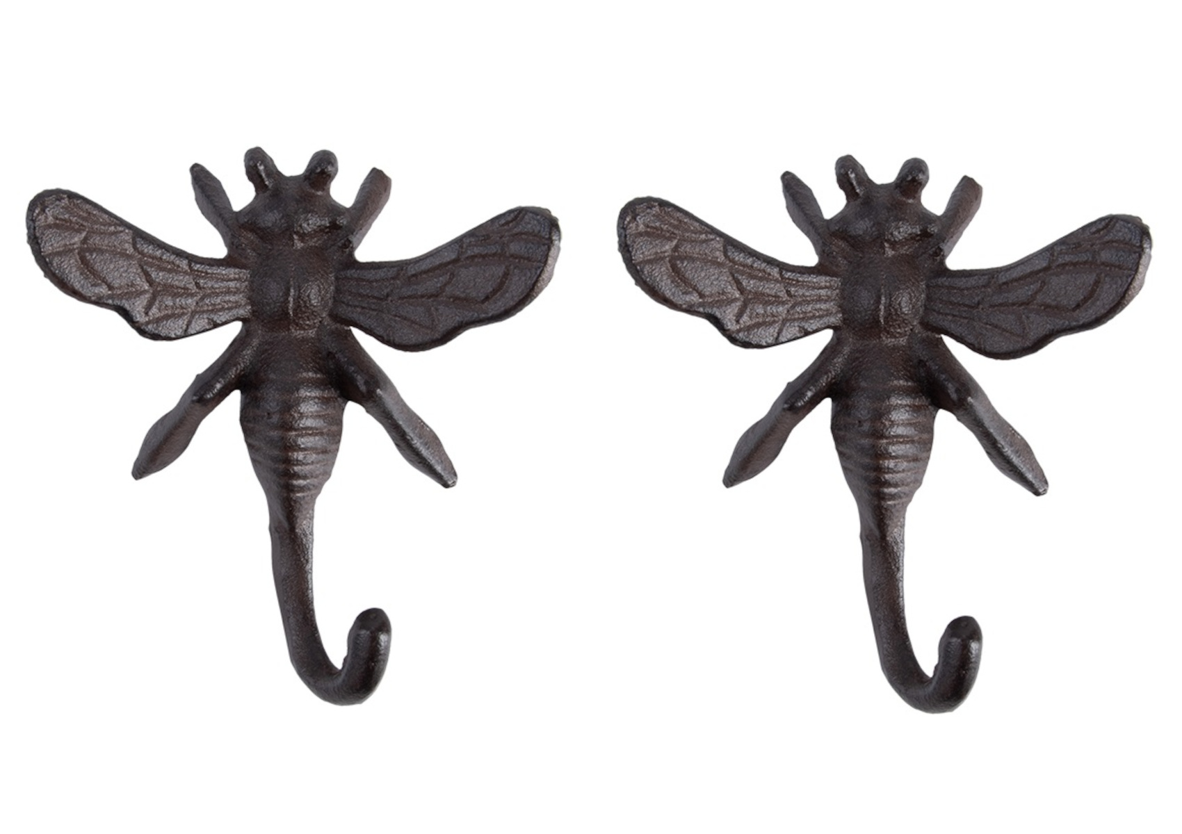 Pair of Cast Iron Bee Design Wall Hooks – Classic Home Store
