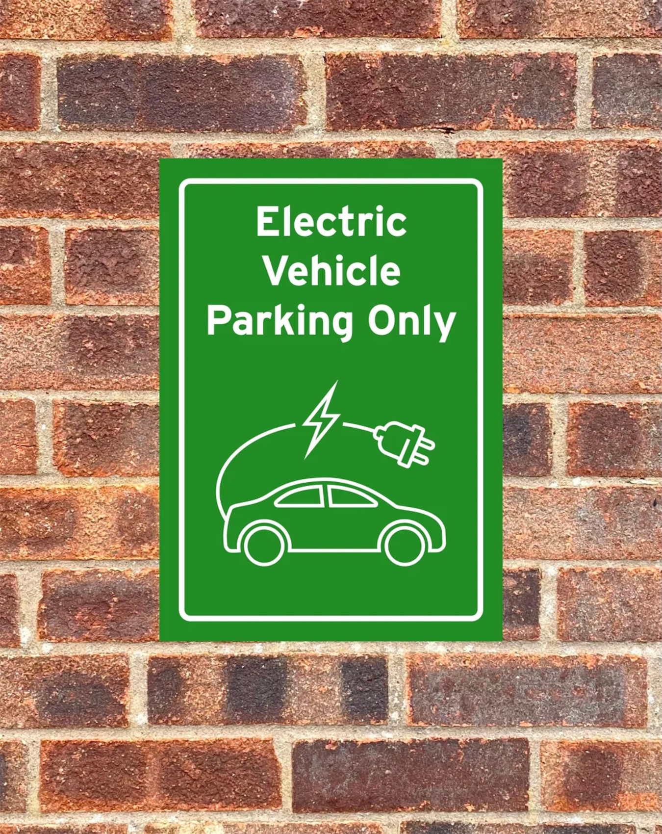 'Electric Vehicle Parking Only' Green EV Car Sign – Classic Home Store