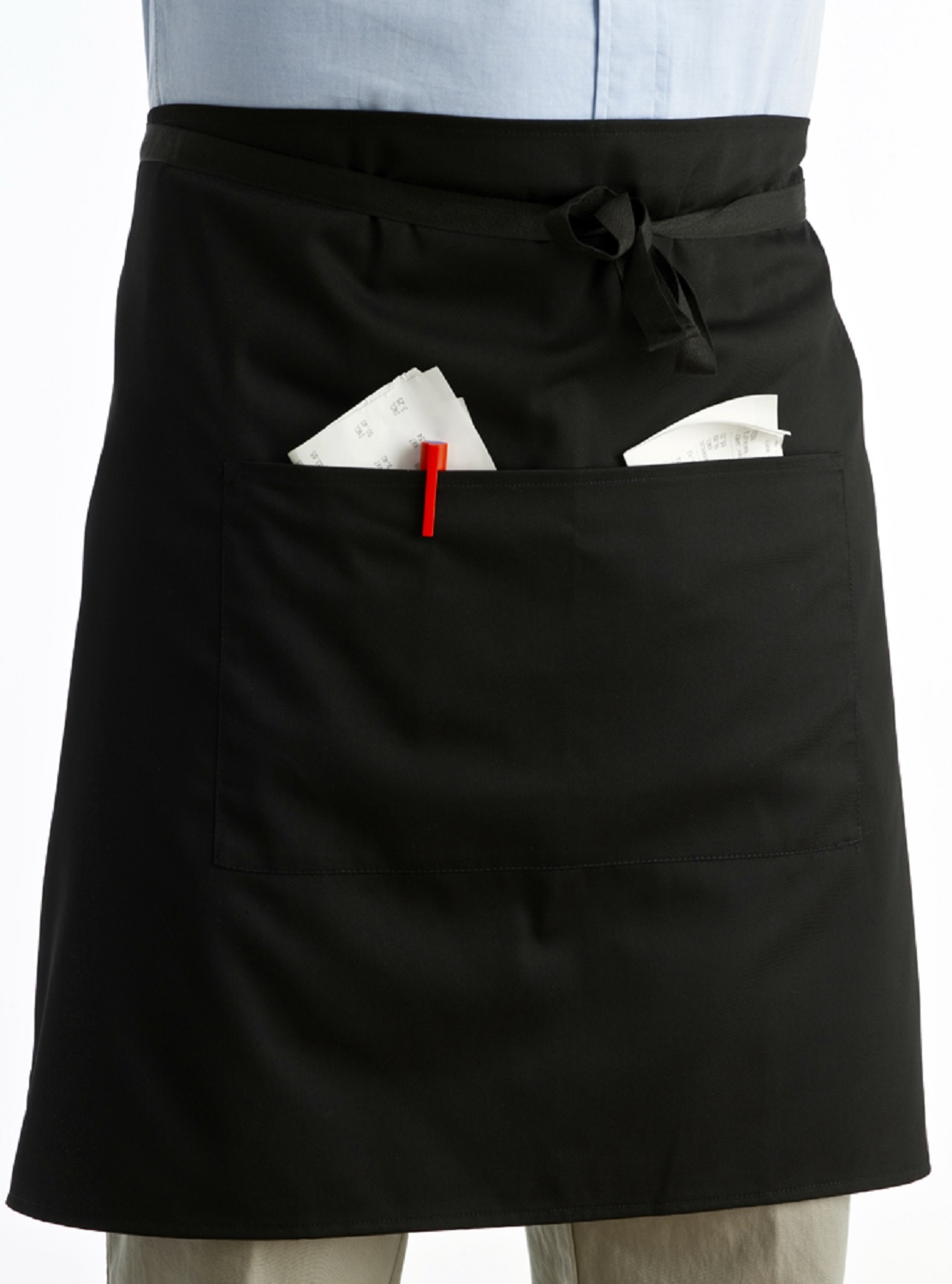 Chefs Half Apron With Pocket Unisex Polycotton Pinny Bistro Bar Cafe ...