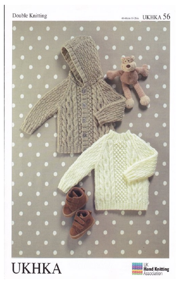 Double Knitting Pattern - UKHKA 56 Childrens Sweater & Jacket – Mill ...