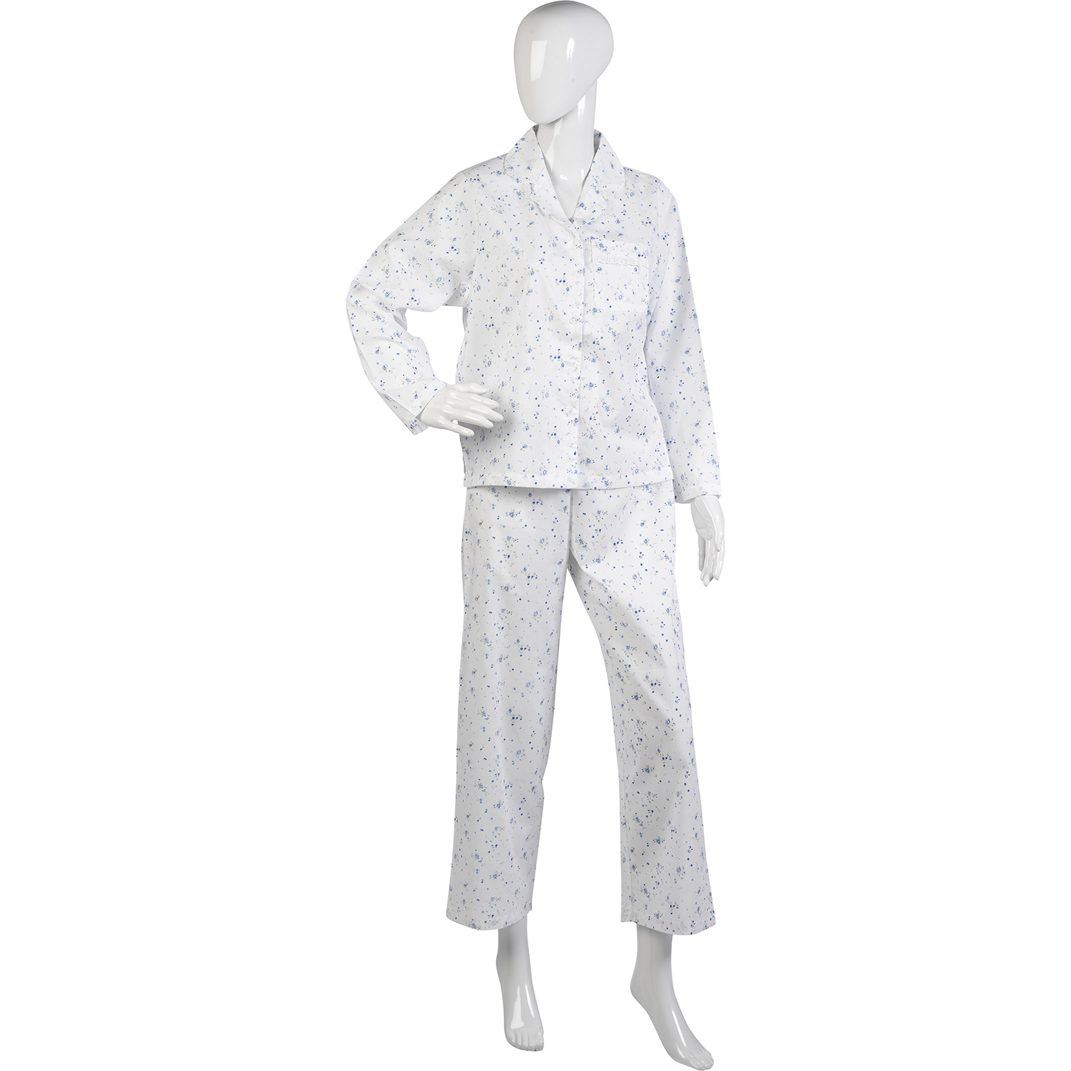 Slenderella Ladies Lightweight Floral Pyjama Set UK 20/22 (Blue) – Mill ...