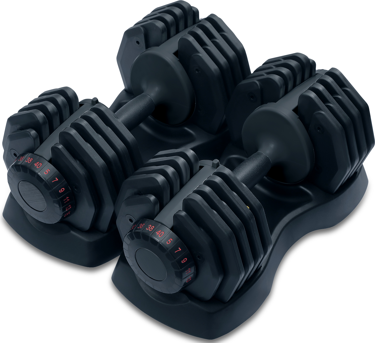 Strongology Home Fitness Adjustable Smart Dumbbells Pair from 5kg to ...