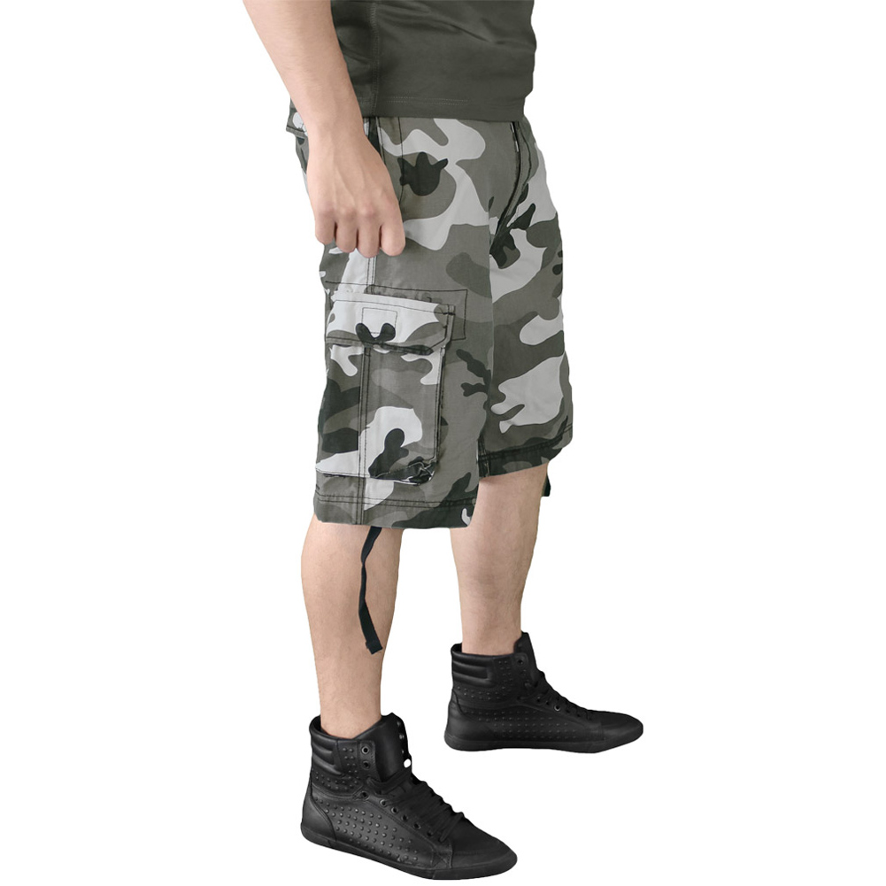 Surplus Military Style Combat Vintage Cargo Mens Shorts Washed Cotton