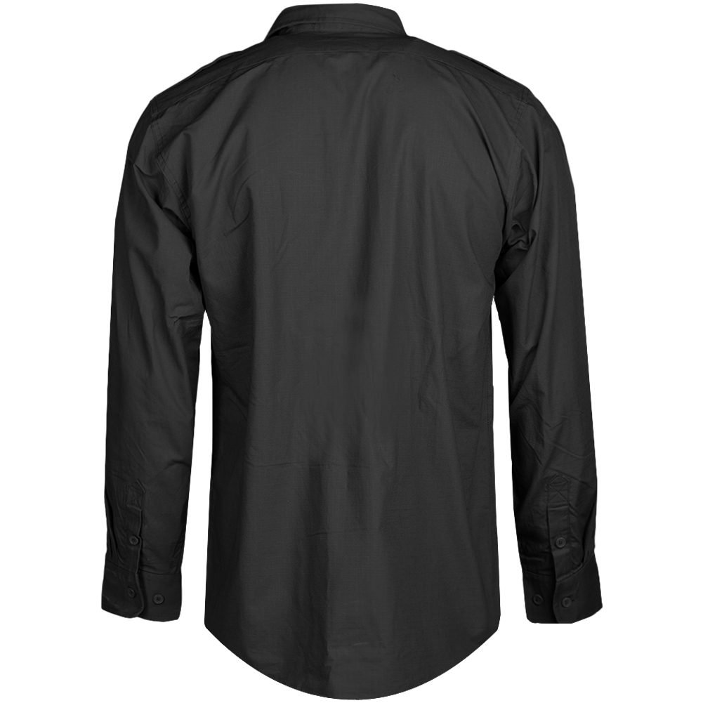 Mil-Tec Mens Long Sleeve Police Uniform Shirt Security Ripstop Cotton ...