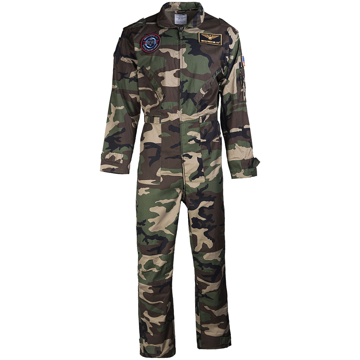 Mil-Tec Kids US Flight Coverall with Patches Flightsuit Airforce ...