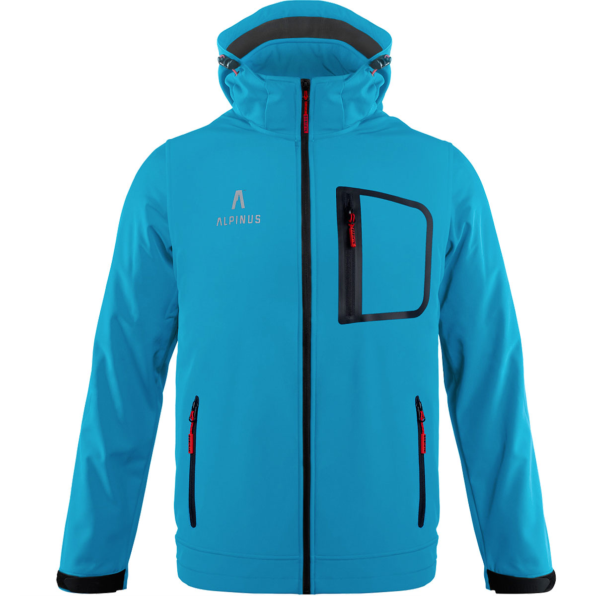 Alpinus City Stenshuvud Soft Shell Jacket Mens Hooded Coat Breathable ...