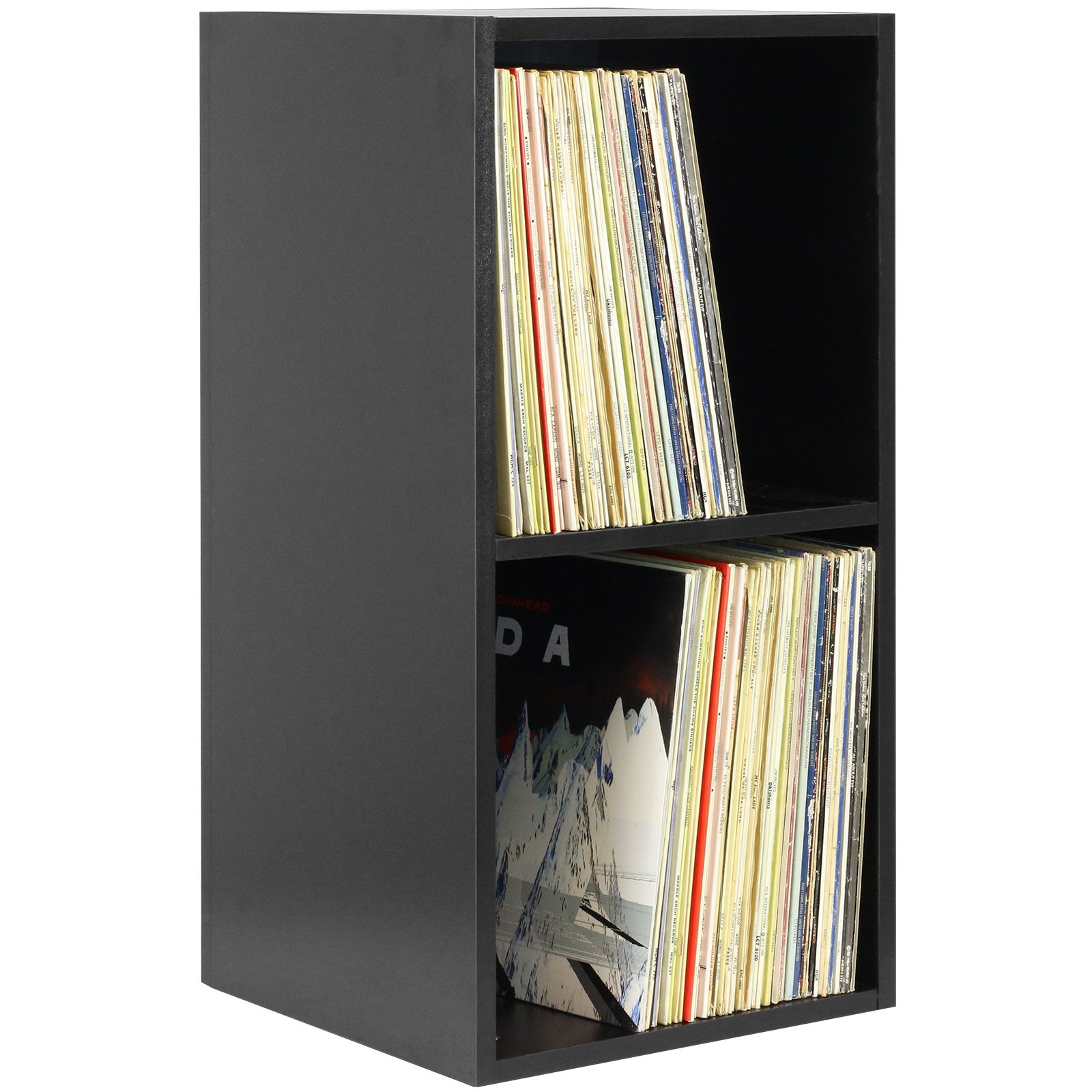 Hartleys Black Vinyl LP Music Record Storage Box Cube Case DJ Studio ...