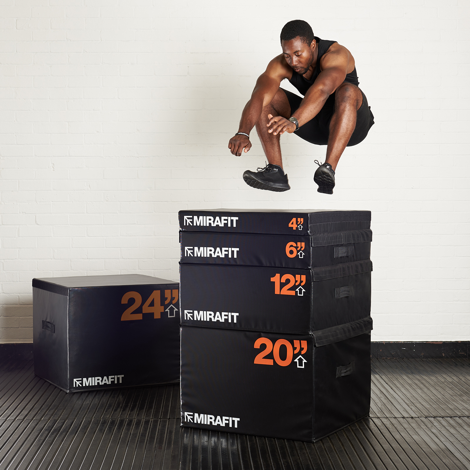 MIRAFIT SOFT FOAM Stackable Plyo/Plyometric Jump Squat Box Fitness Studio Block £109.99 ...