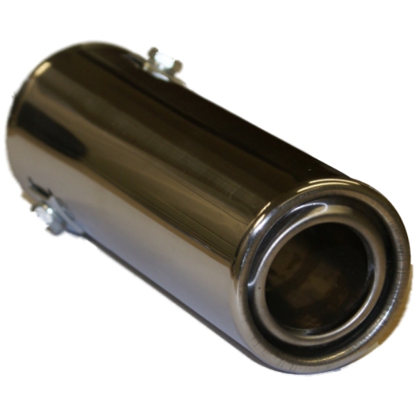 2" 51MM UNIVERSAL CHROME ROLLED EDGE CAR EXHAUST/TAIL PIPE TRIM ...