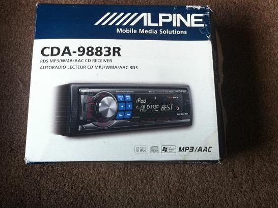 ALPINE CDA-9883R TOP FLIGHT CD TUNER CAR STEREO/RADIO CD PLAYER CD-R ...