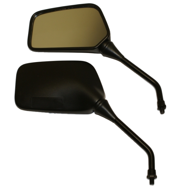 PAIR OF UNIVERSAL SCOOTER/MOPED/MOTORCYCLE MIRRORS 8MM BLACK BIKE REAR ...