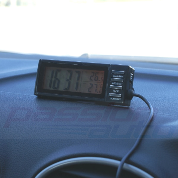 Battery Car Clock Thermometer at Anna Kowalski blog