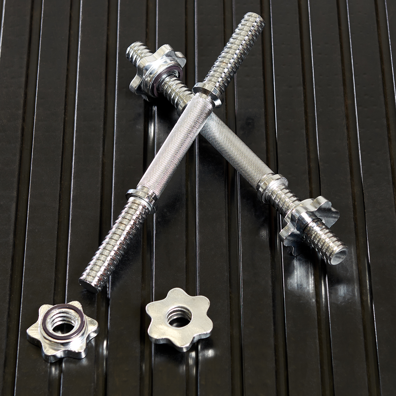 Mirafit 14" Spinlock Dumbbell Bars Pair of Bars for Gym Dumbells Weight ...