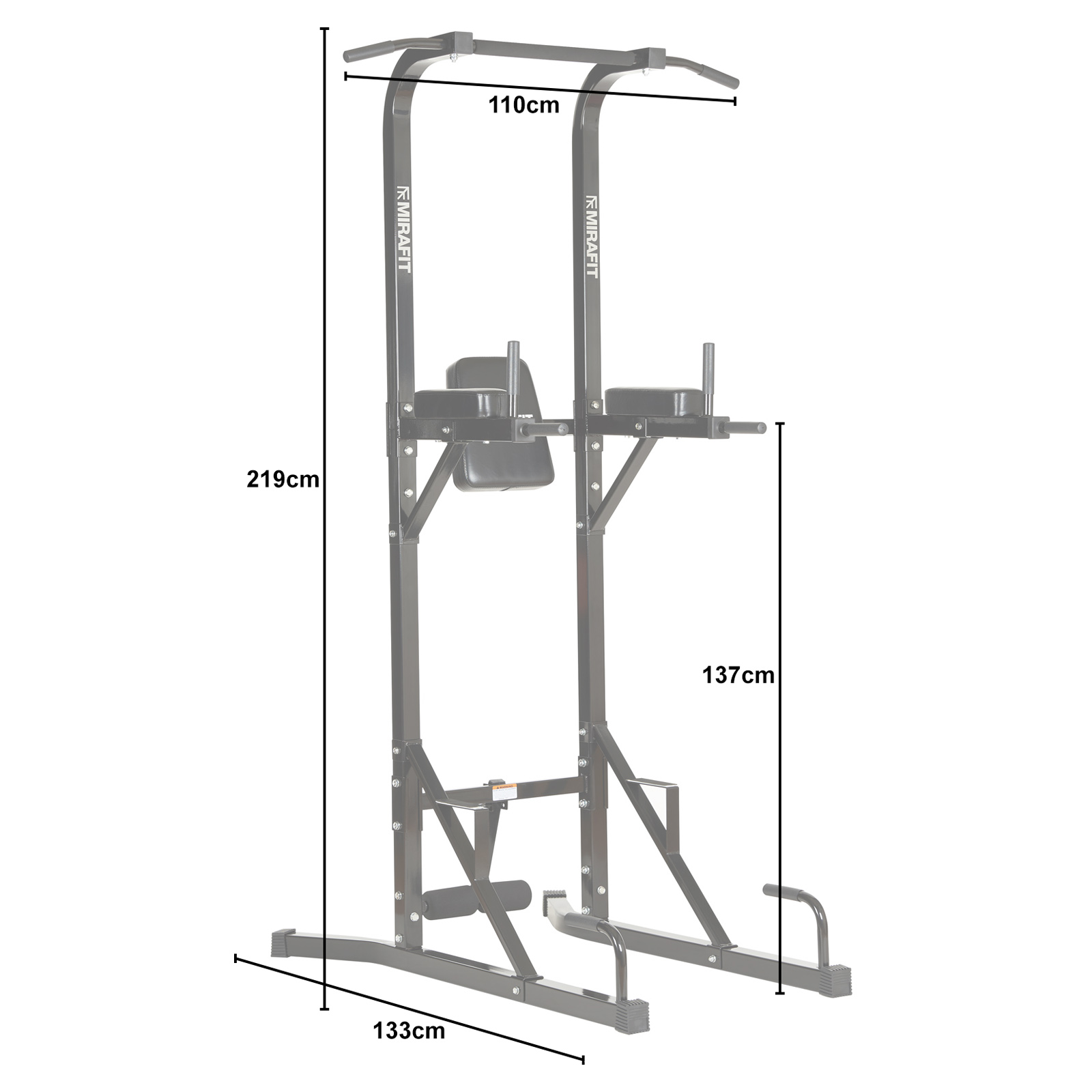 Mirafit VKR Ultimate Power Tower Tricep Dip Station Push Sit Pull Up ...