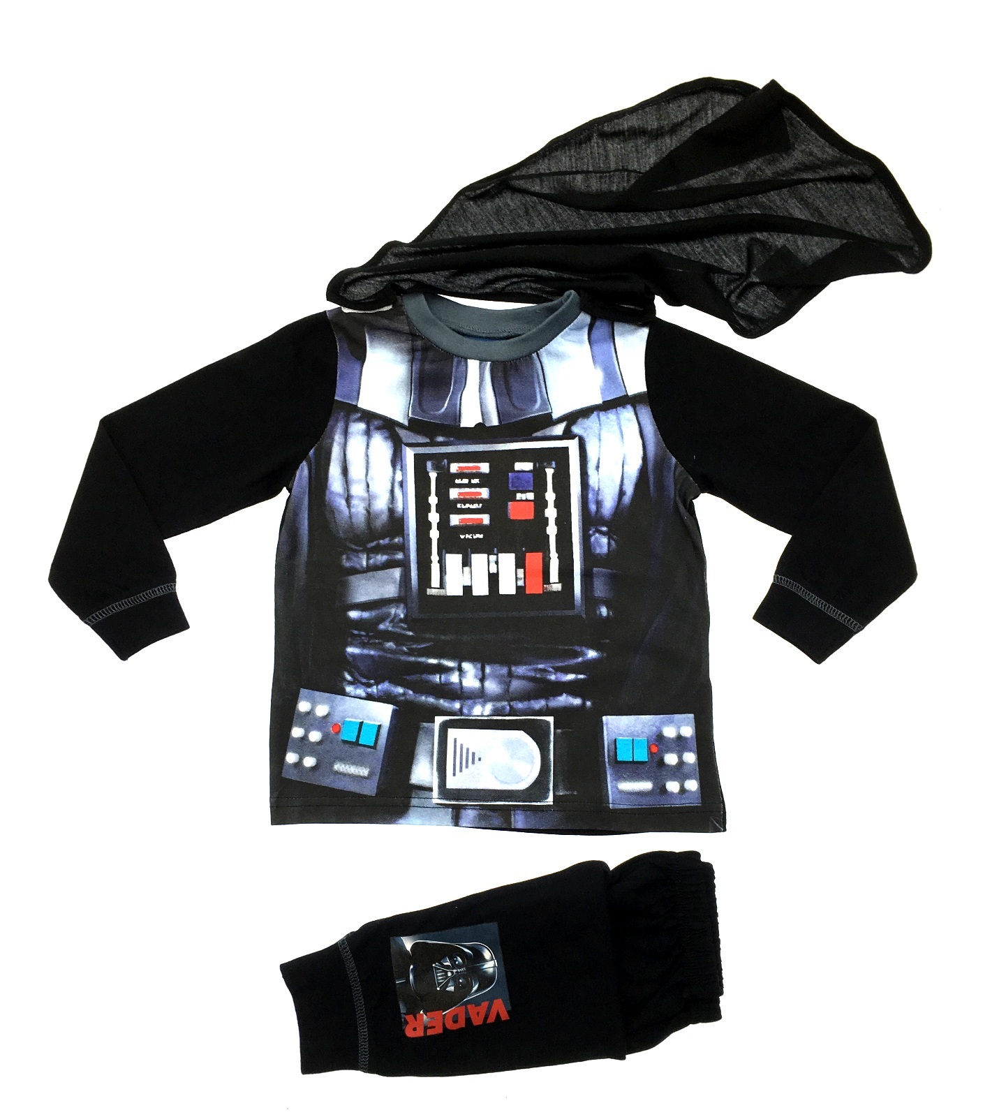 Kids Star Wars Pjs Novelty Fancy Dress Up Pyjamas 100% Cotton Darth ...