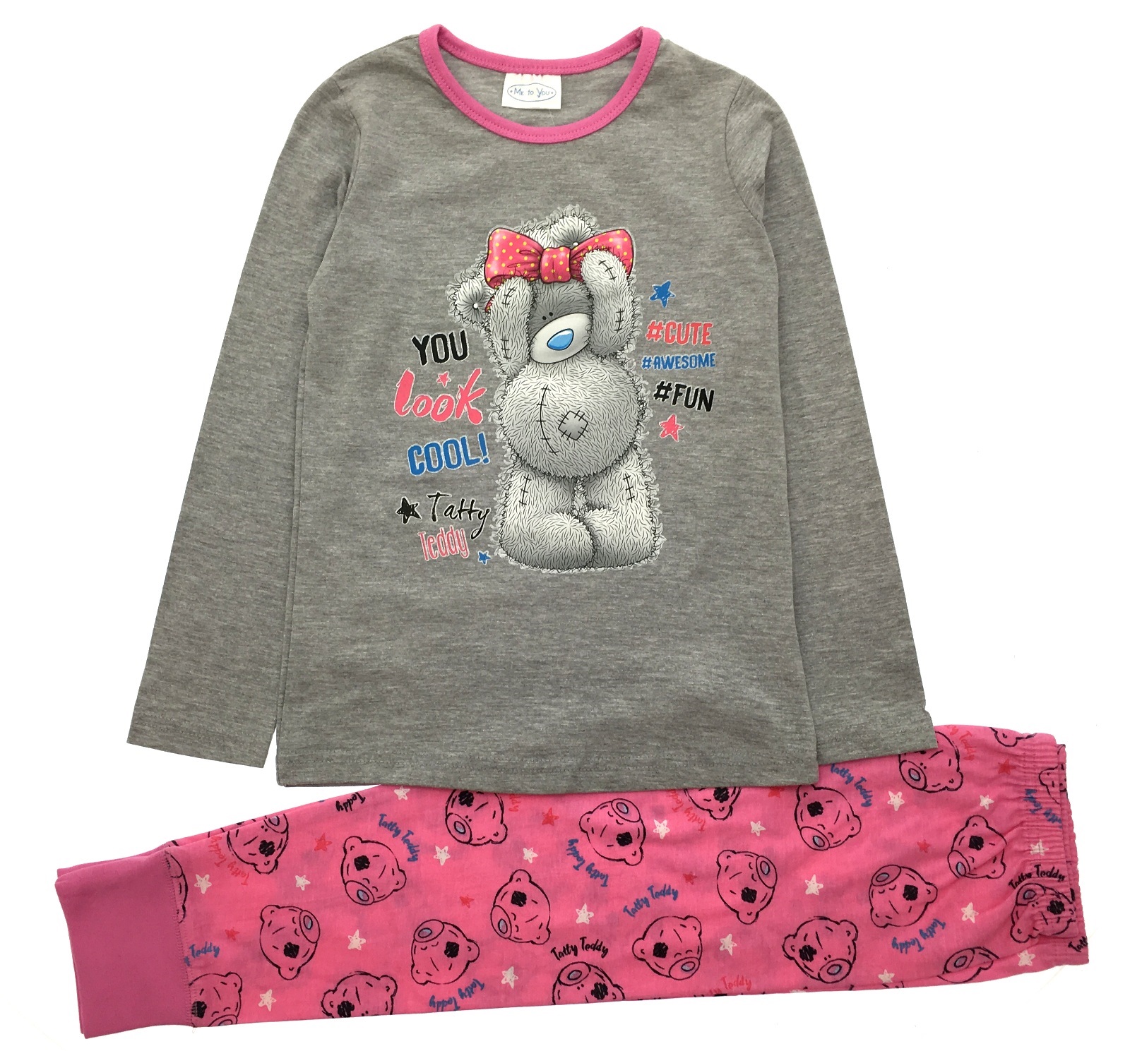 Kids Girls Pyjamas Me To You Tatty Teddy Long Pj's Set Childrens Size 3 ...
