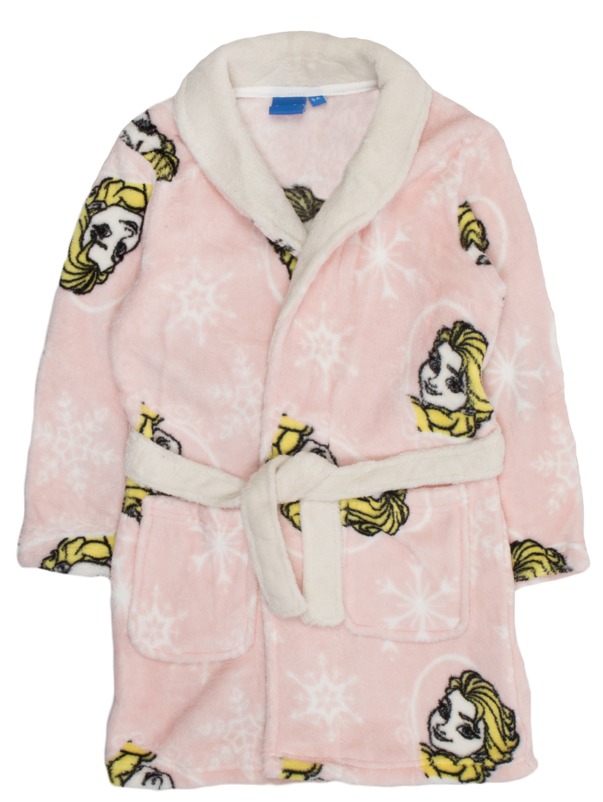 Girls Disney Frozen Hooded Fleece Dressing Gown Elsa Anna Bath Robe ...