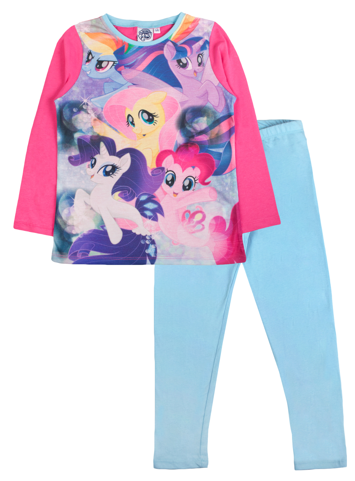 Kids Girls Pyjamas My Little Pony Long 2 Piece Long Pj's Set MLP ...