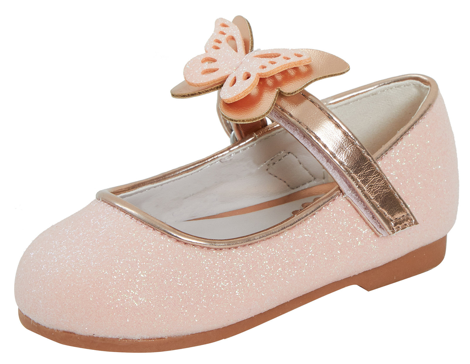 Girls Ballet Pumps Mary Jane Diamante Glitter Bridesmaids Wedding Party ...