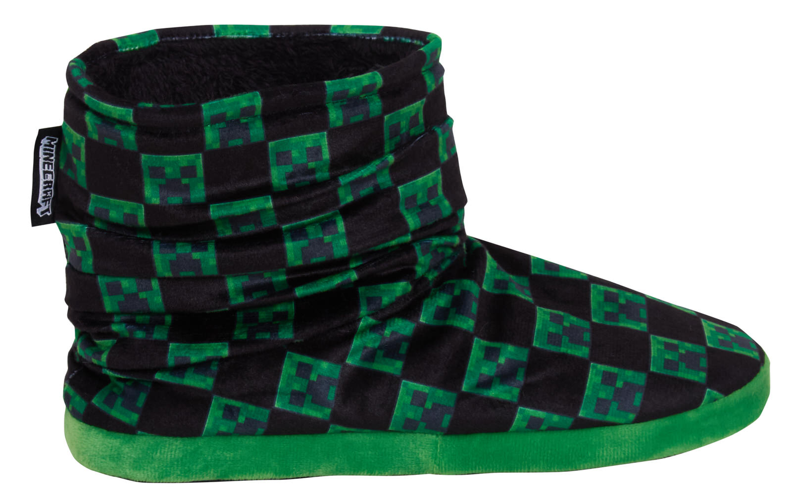 Boys Minecraft Slipper Boots Kids Creeper Gamer Warm Fleece Slippers ...