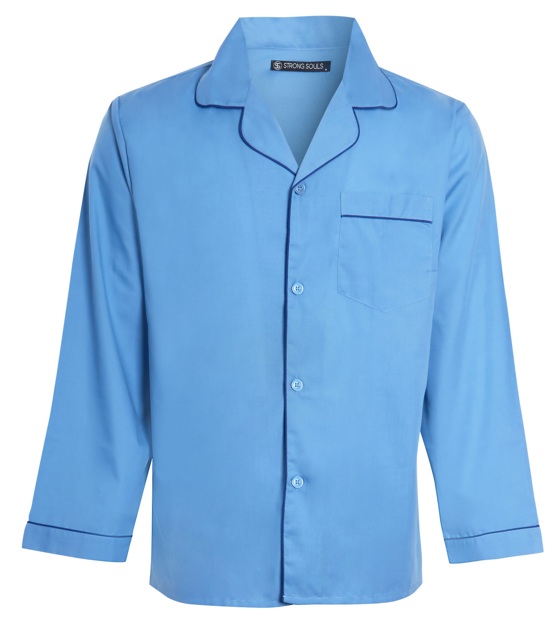 Mens Traditional Pyjamas 2 Piece Classic Set Hospital Top + Bottoms ...
