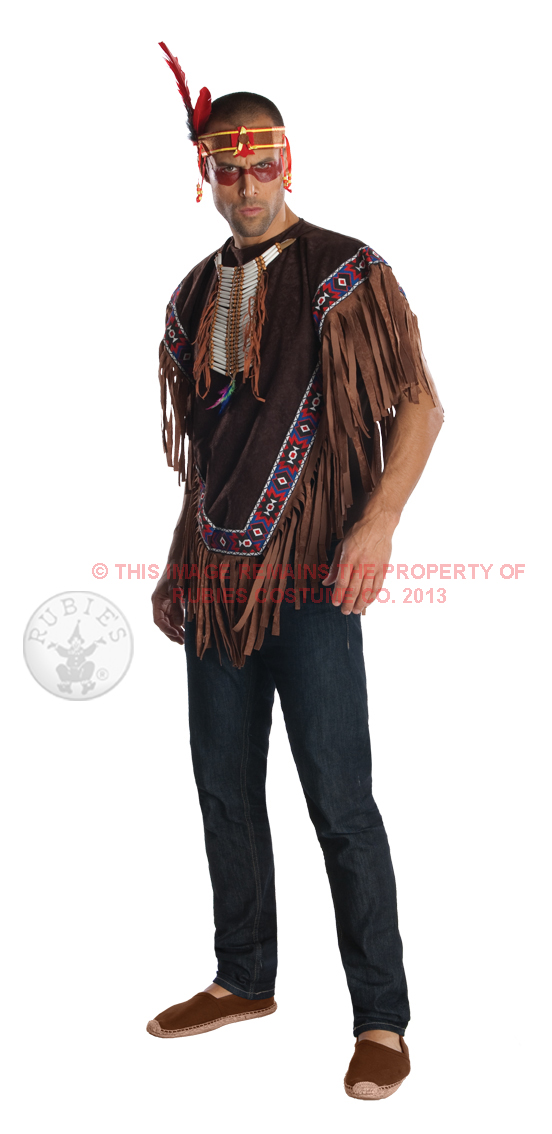 Adult XL Native American Indian Outfit Fancy Dress Costume Cowboy ...