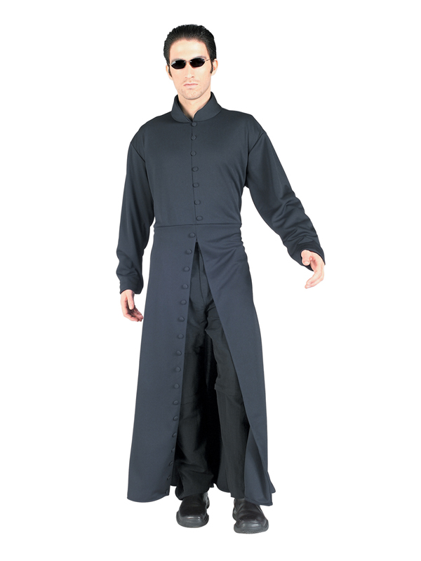 Adult Neo The Matrix Fancy Dress Costume STD Trenchcoat The One ...