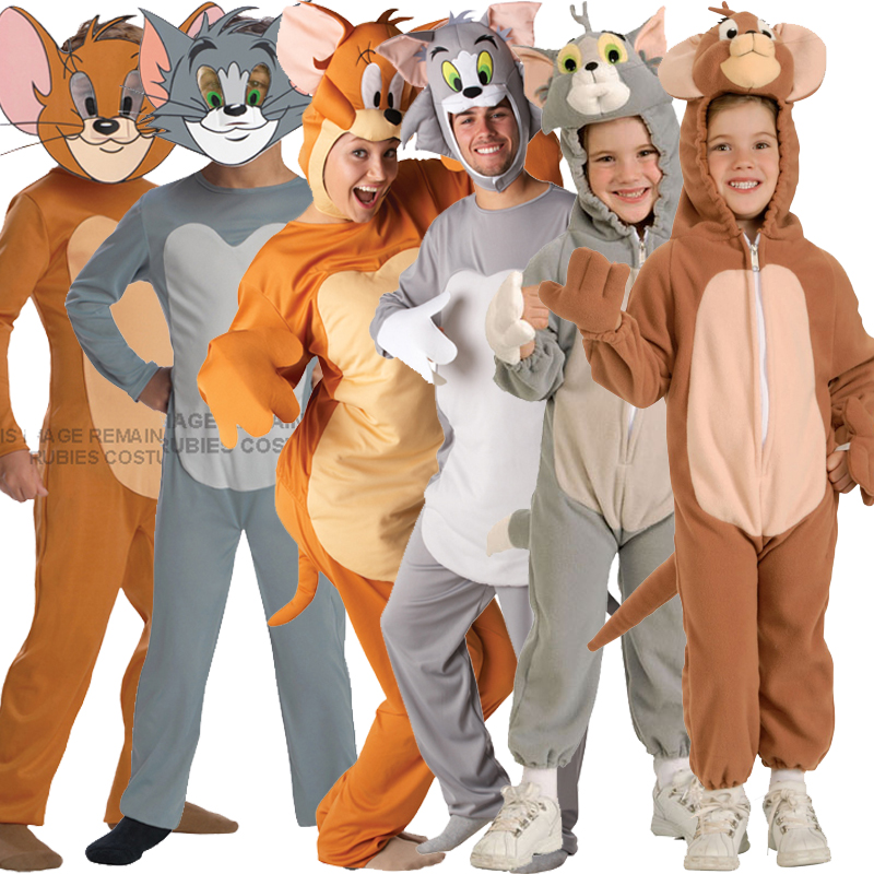Adult Licensed Kids Tom and Jerry Fancy Dress Costume Cartoon Book Week ...