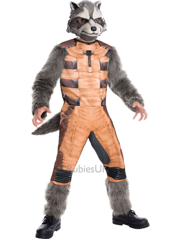 Child Guardians of the Galaxy Rocket Racoon Fancy Dress Costume & Mask ...
