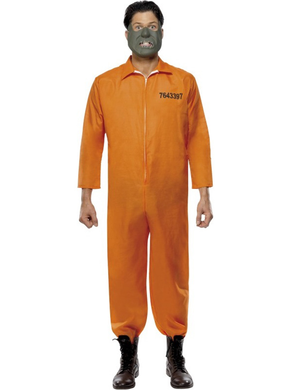Mens Hannibal Lecter Party Outfit Fancy Dress Cannibal Horror Halloween ...