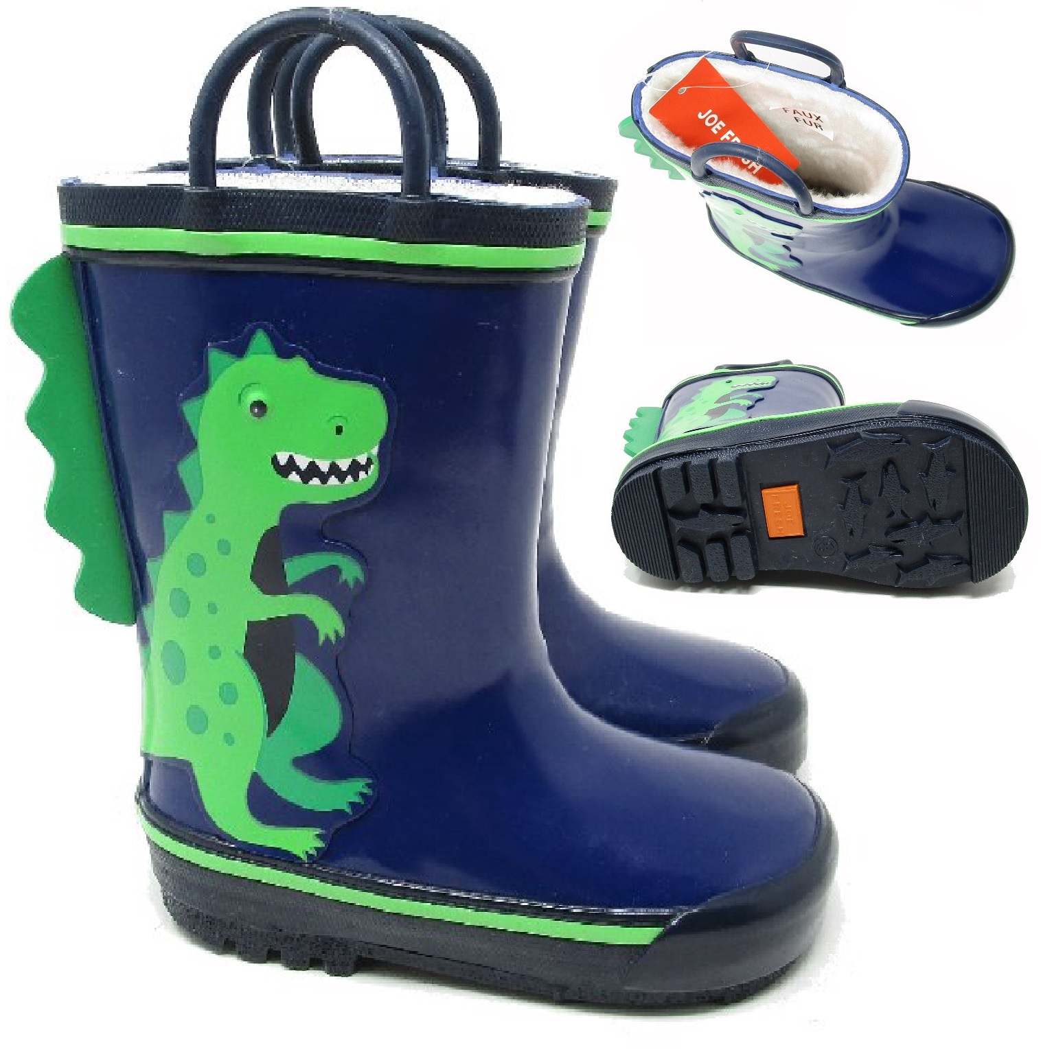 KIDS BOYS GIRLS CHILDRENS INFANTS WELLIES SNOW WELLINGTON WATERPROOF ...